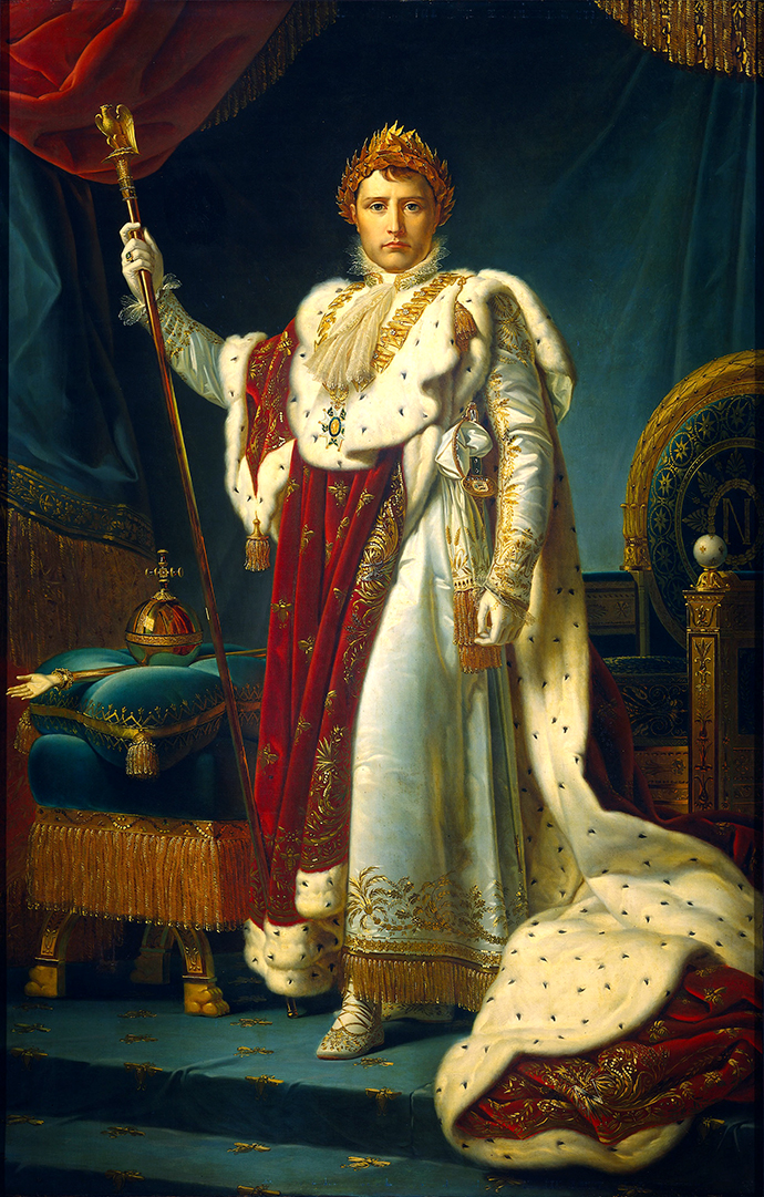 Ingelijst: Napoleon in kroningsgewaad (1805)